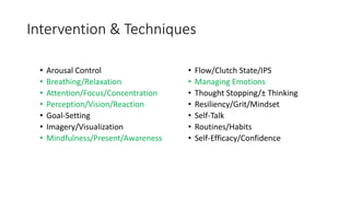 Tennis Mental Skills Training Using App | PPTX