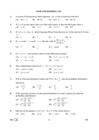 AP PGECET Civil 2016 question paper | PDF
