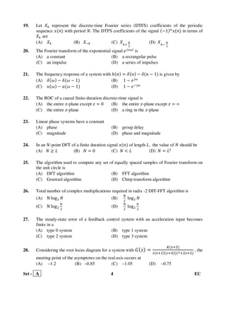 AP PGECET Electronics & Communication 2016 question paper | PDF