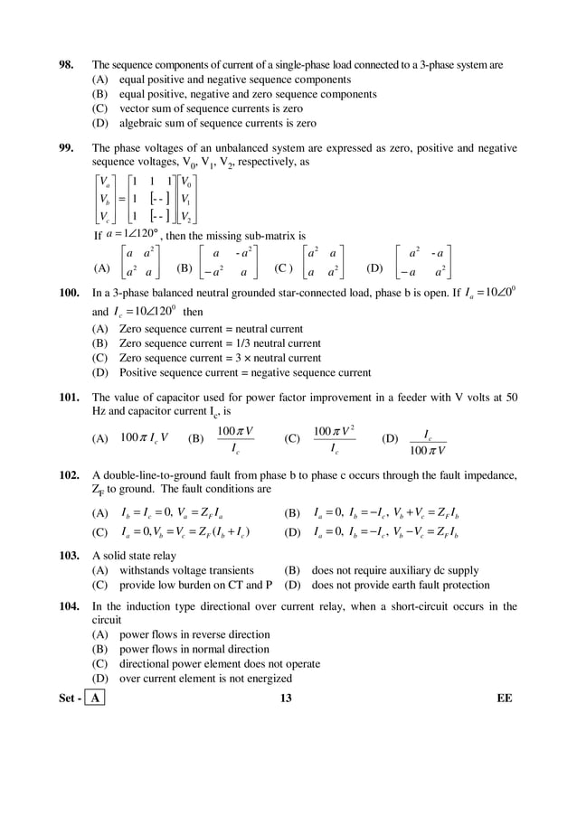 AP PGECET Electrical Engineering 2016 question paper | PDF