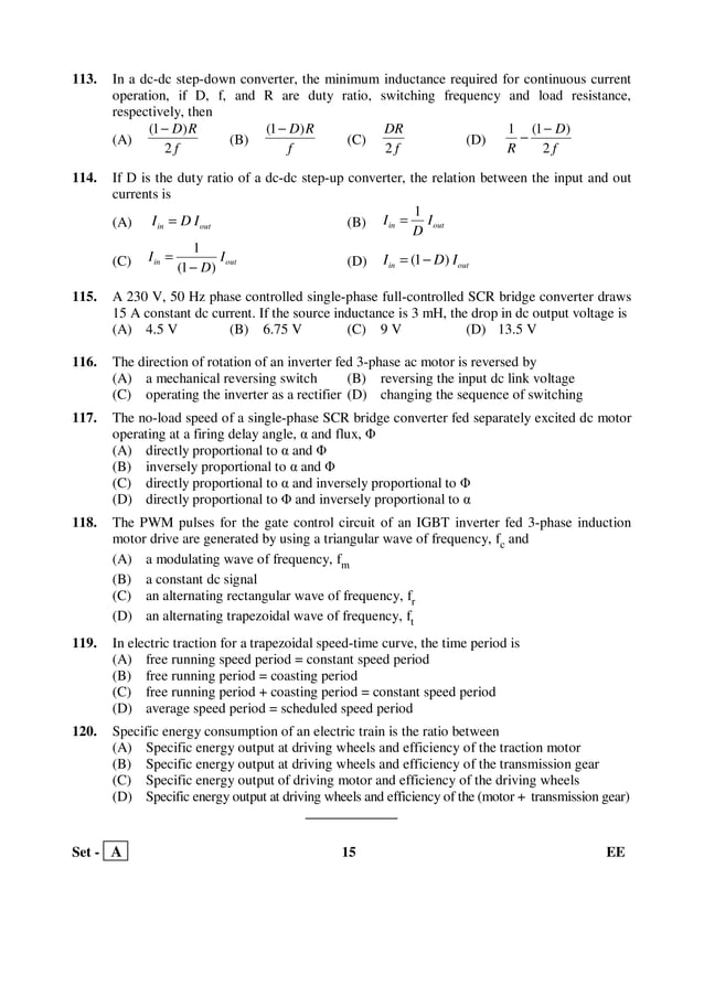 AP PGECET Electrical Engineering 2016 question paper | PDF