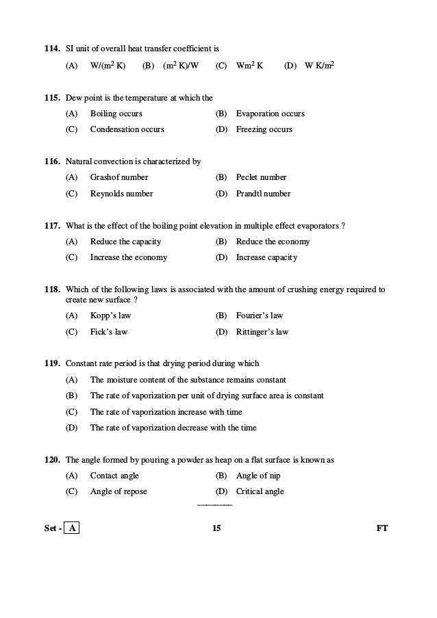 food technology question paper Ap pgecet food technology 2017 question ...