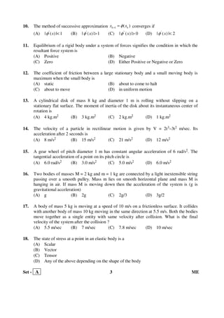 AP PGECET Mechanical 2016 question paper | PDF
