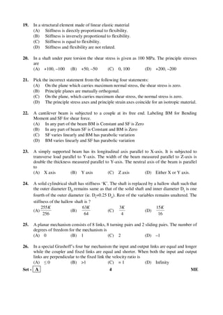 AP PGECET Mechanical 2016 question paper | PDF
