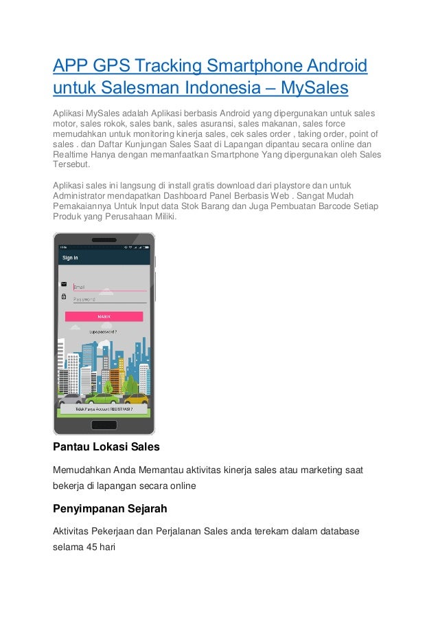 App gps tracking smartphone android untuk salesman indonesia