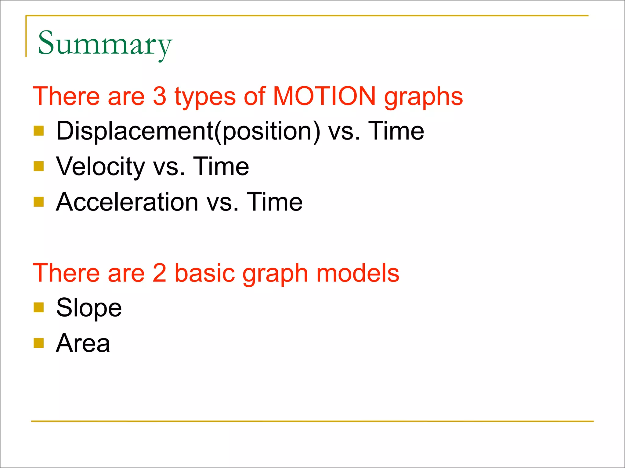 Ap physics 12_-_graphical_analysis_of_motion | PDF