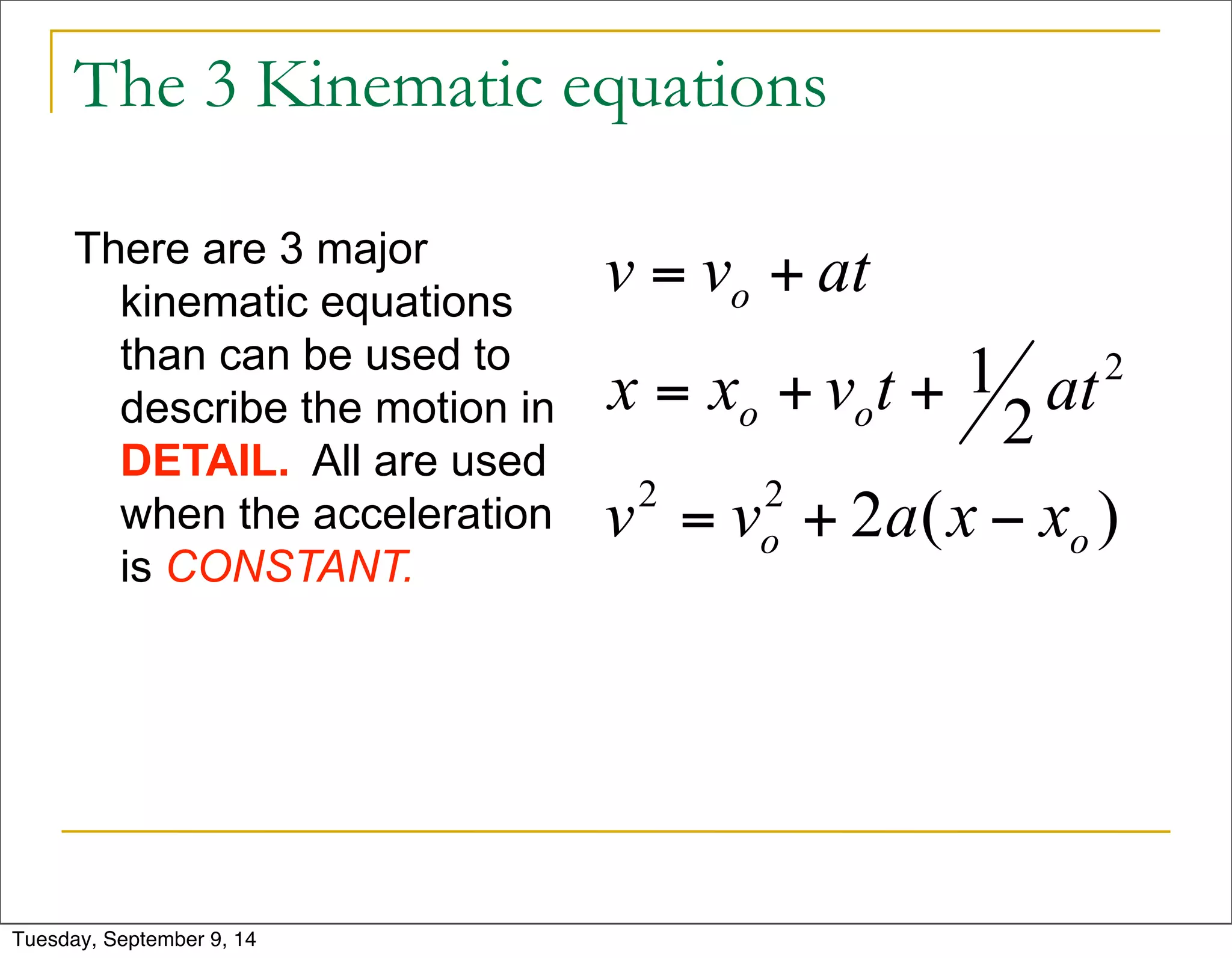 Ap physics 12_-_kinematics | PDF