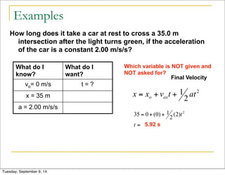 Ap physics 12_-_kinematics | PDF