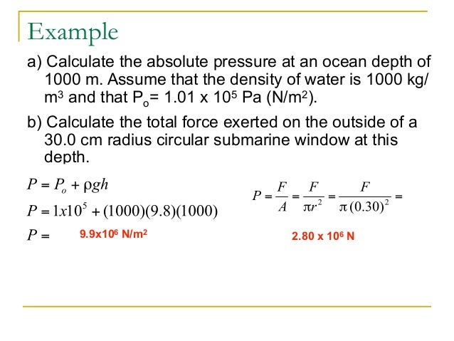 AP Physics 2 - Hydrostatics