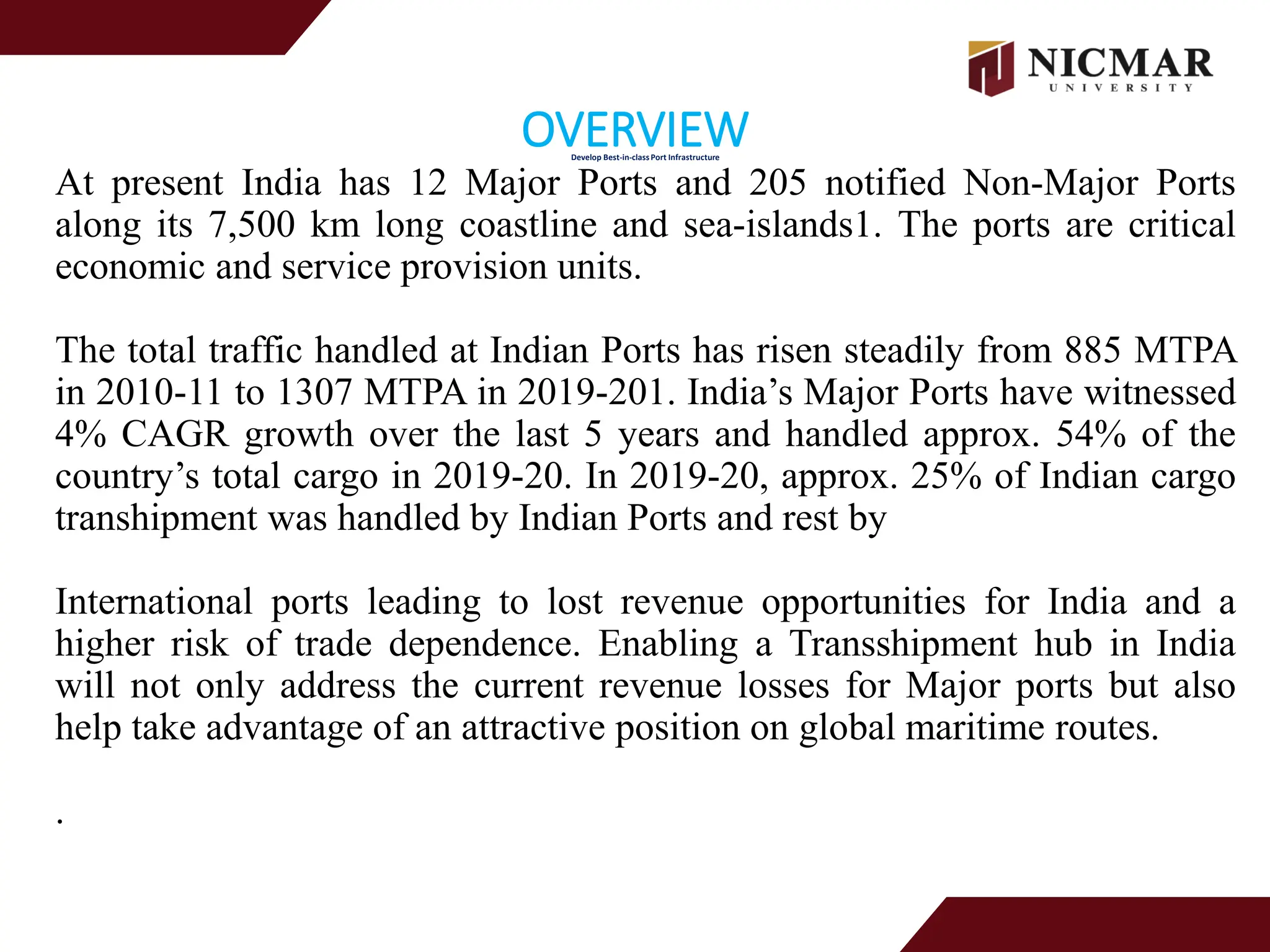 Port characteristic and their elements , port capacity and types of ...