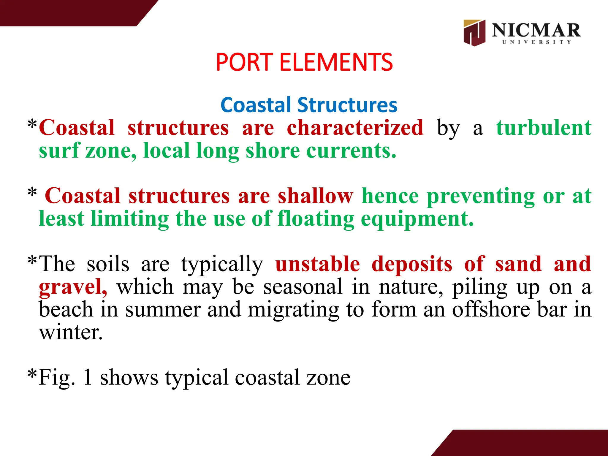 Port characteristic and their elements , port capacity and types of ...