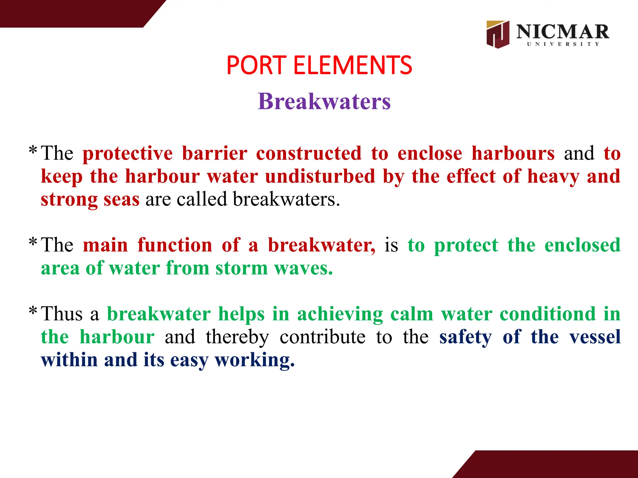 Port characteristic and their elements , port capacity and types of ...