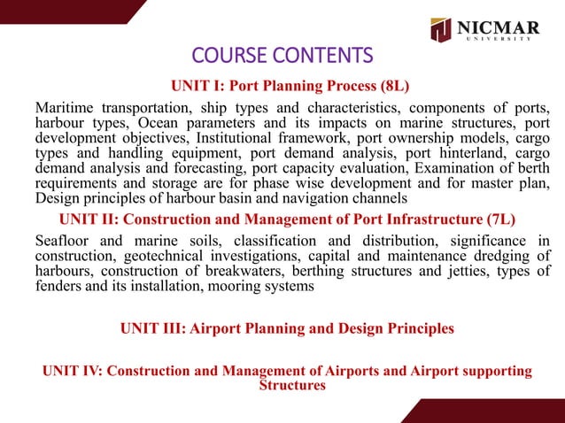 Port characteristic and their elements , port capacity and types of ...