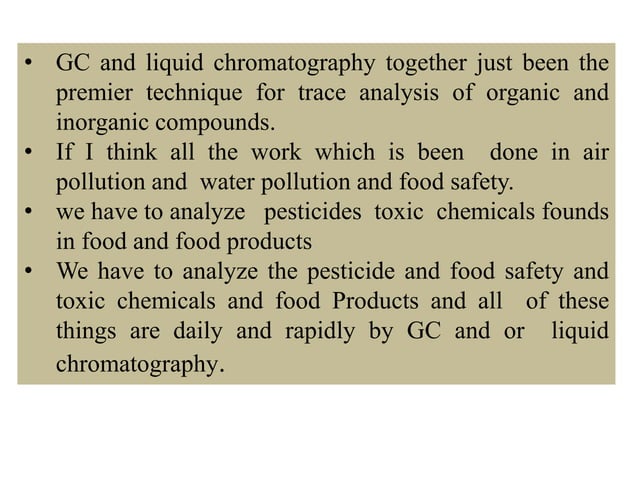 APPLICATIONS OF GAS CHROMATOGRAPHY [APPLICATIONS OF GC] BY Prof. Dr. P ...
