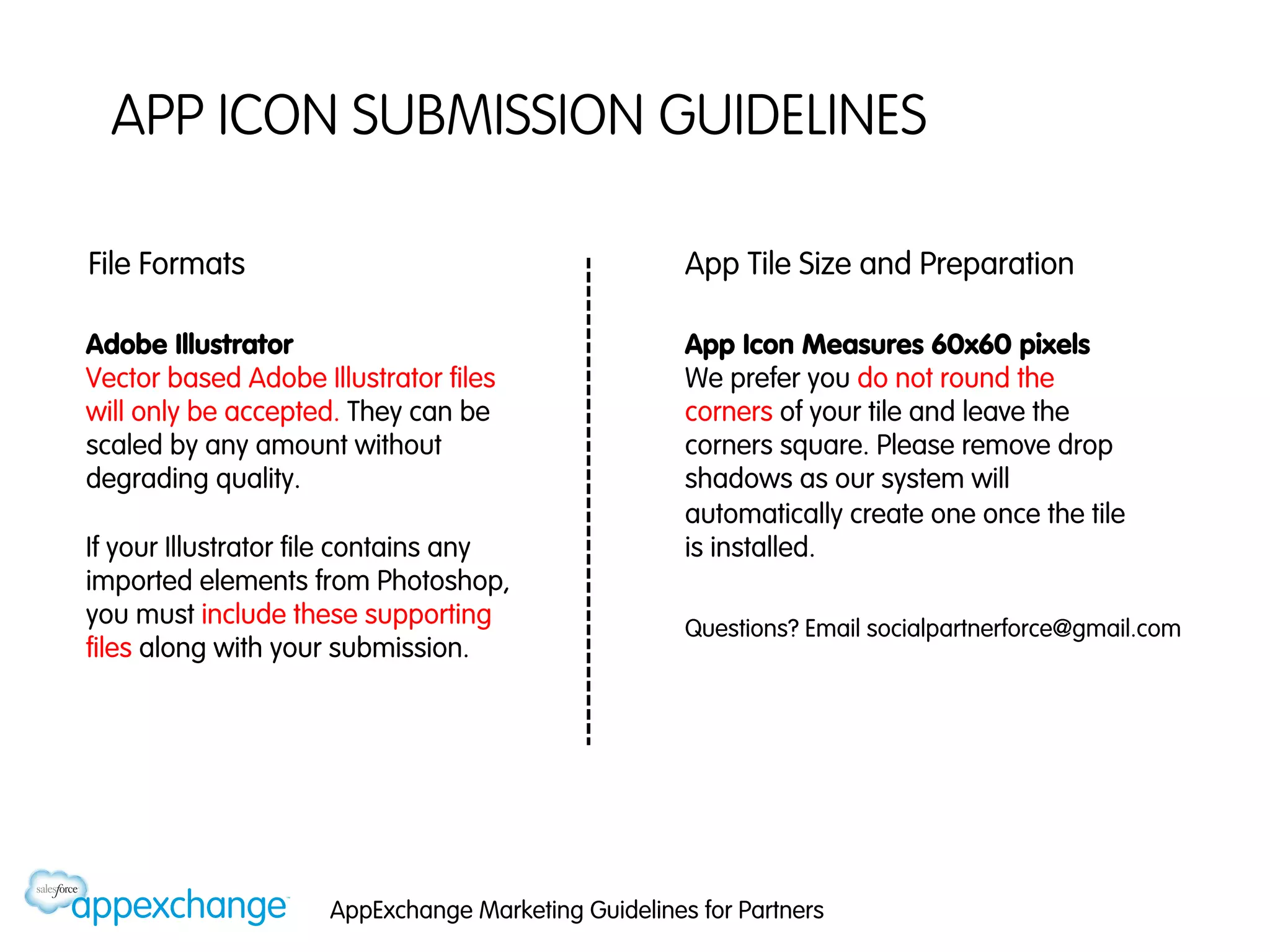 AppExchange App Icon Guidelines | PPT
