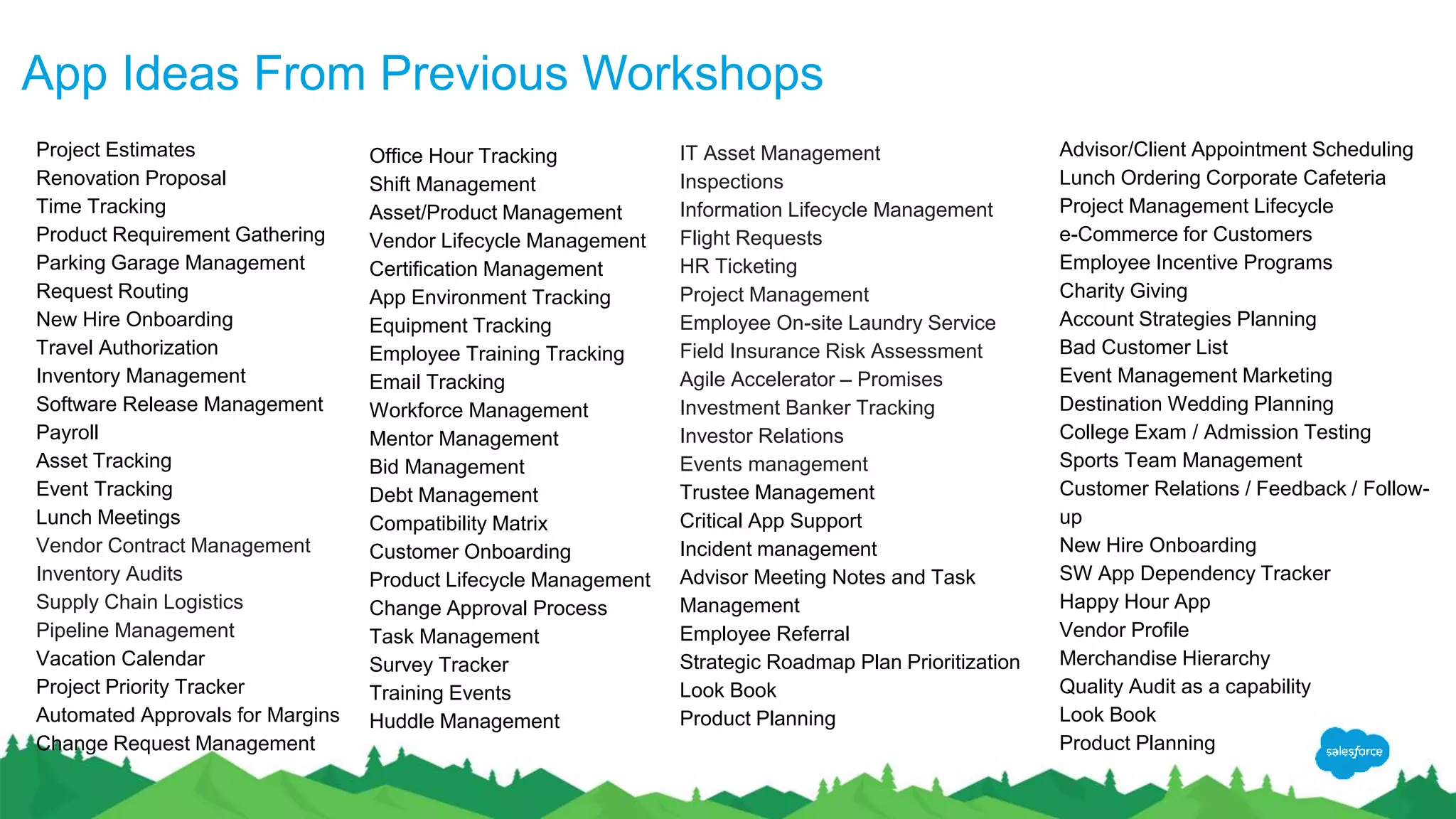 Salesforce App ideas | PPTX