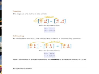 Appilation of matrices in real life | PPTX