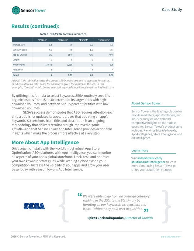 Case Study: SEGA | PDF