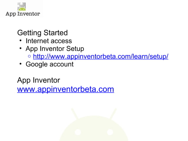 App Inventor - ACSE | PPT | Computer Software and Applications | Computing