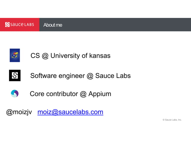 Parallel Testing With Appium Ppt