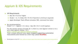 Appium on mac platform | PPT