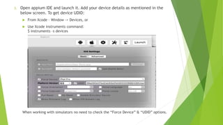 Appium on mac platform | PPT