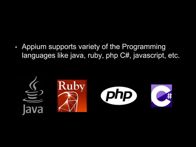 Appium Test Automation For Mobile Apps Ppt