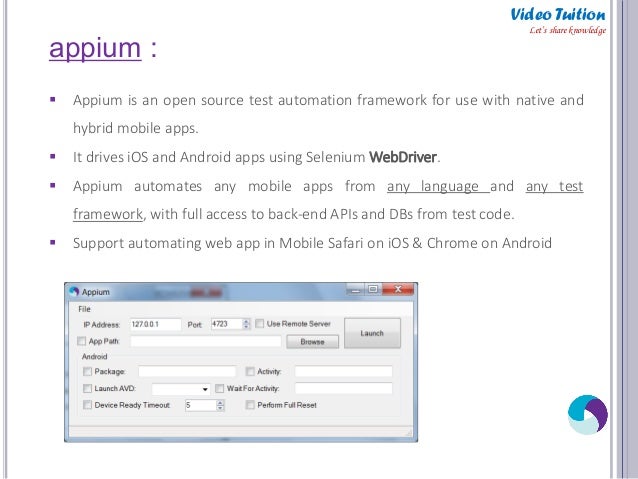 Appium Selenium Mobile Test Automation Introduction Features Limitations