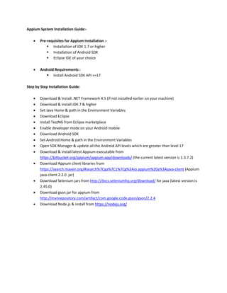 Appium understanding document | PDF