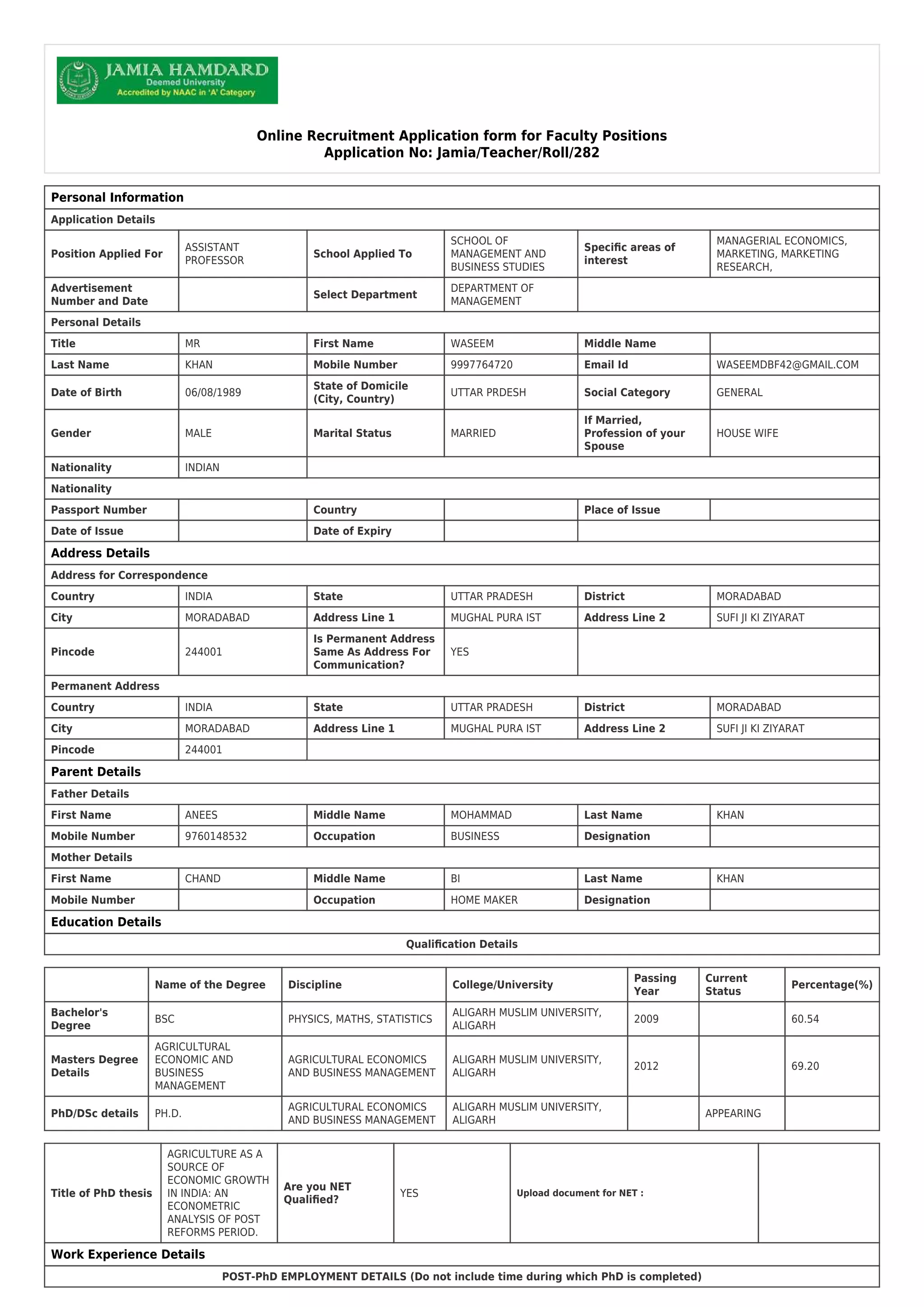 App jamia teacher_roll_282 | PDF