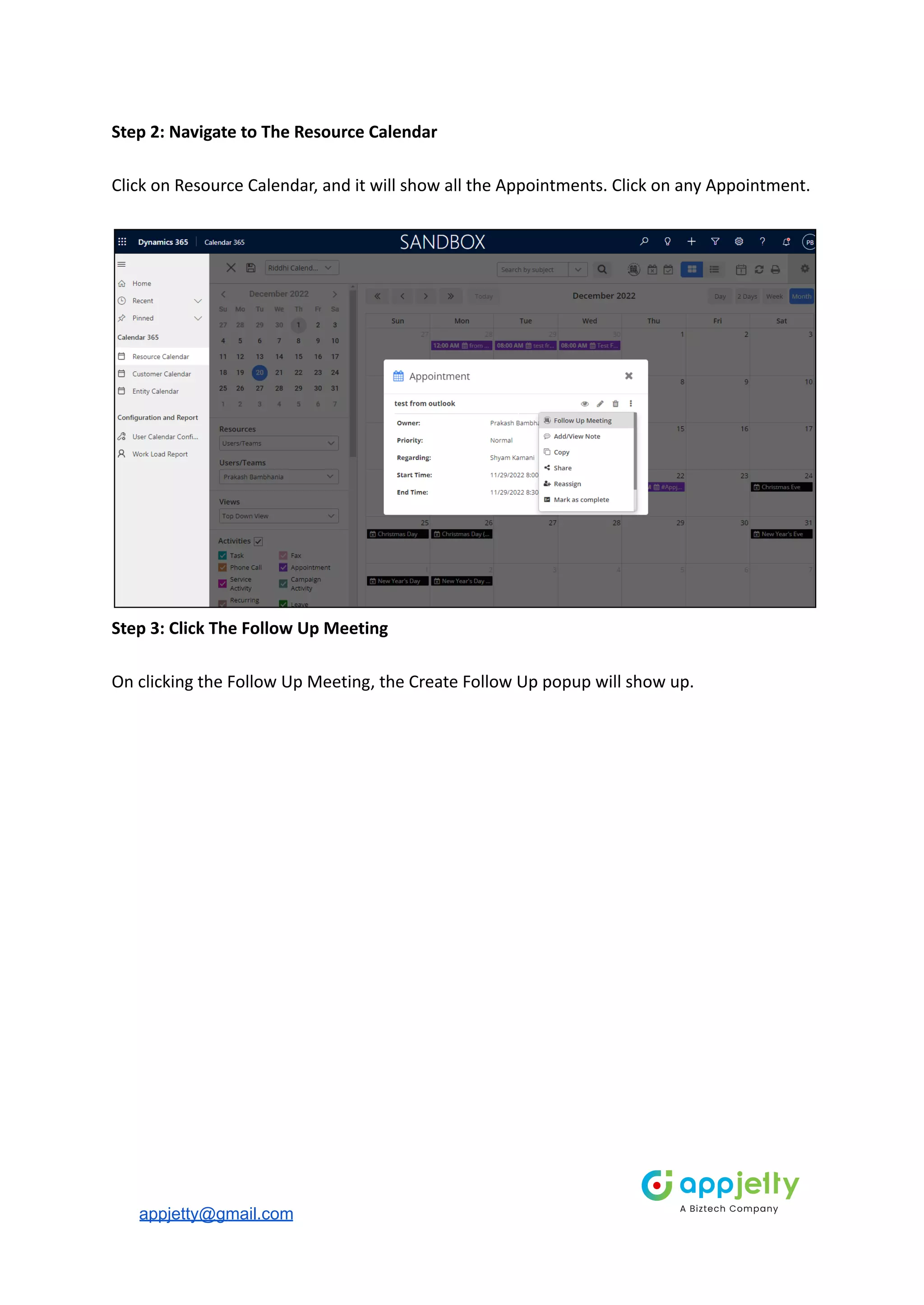 AppJetty_ Microblog_ How to Create a Follow-Up Appointment in Resource Calendar in Dynamics 365 ...