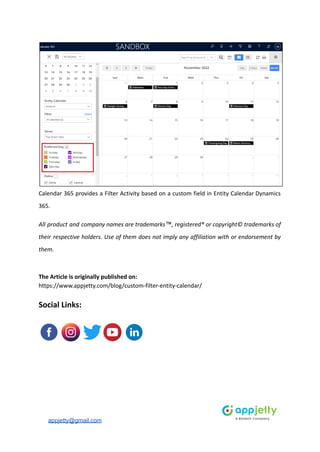 AppJetty_ Microblog_ How to Filter Activity Based on Custom Field in Entity Calendar of Calendar ...