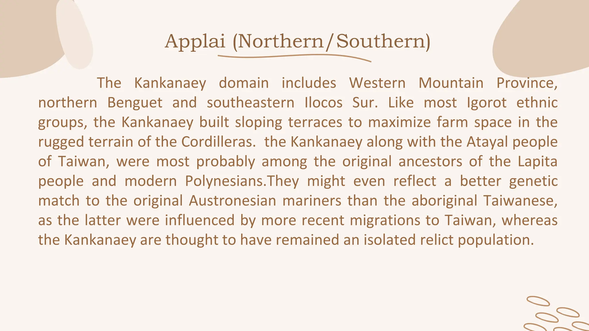 APPLAI ethnolinguistic group AND BAGOBO ethnolinguistic group in the ...