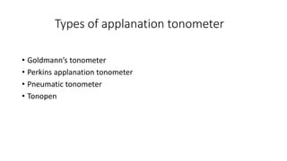 applanation tonometer ophthal.pptx | Eye and Vision Conditions ...
