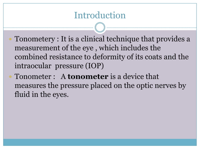Tonometry | PPT