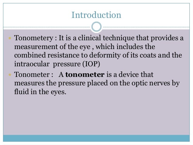 Tonometry