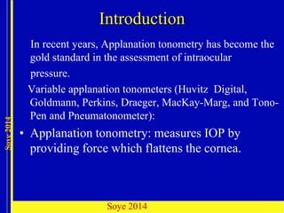 APPLANATION TONOMETRY (2) for Optometry .pptx