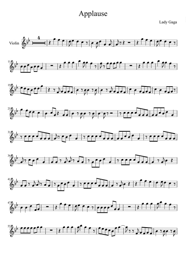 Applause violin melody | PDF