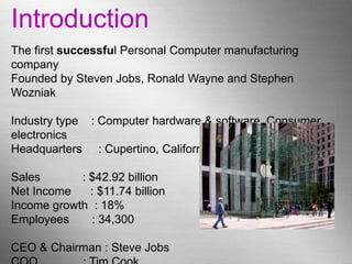 Apple | PPTX | Operating Systems | Computer Software and Applications