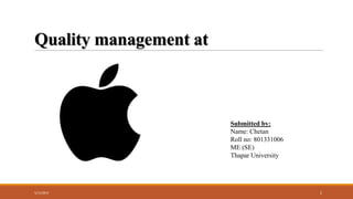 Apple quality policy | PPTX