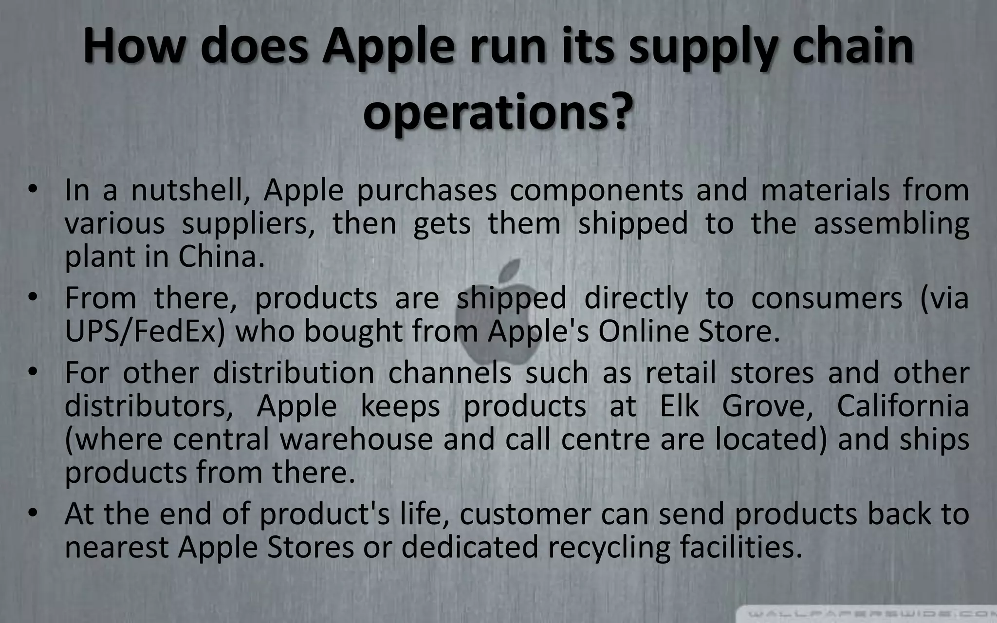 Apple supply chain management | PPTX