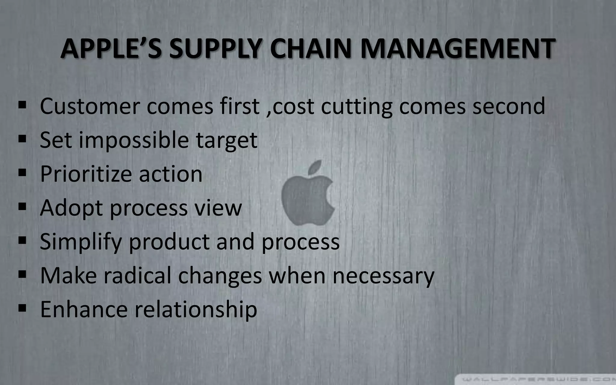 Apple supply chain management | PPTX