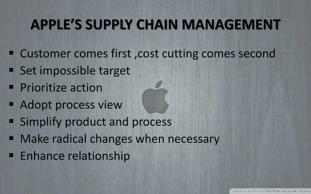 Apple supply chain management | PPTX | Logistics | Business