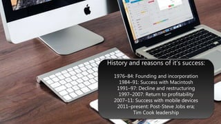 Explanation: Apple And Its Dazzling Success | PPT