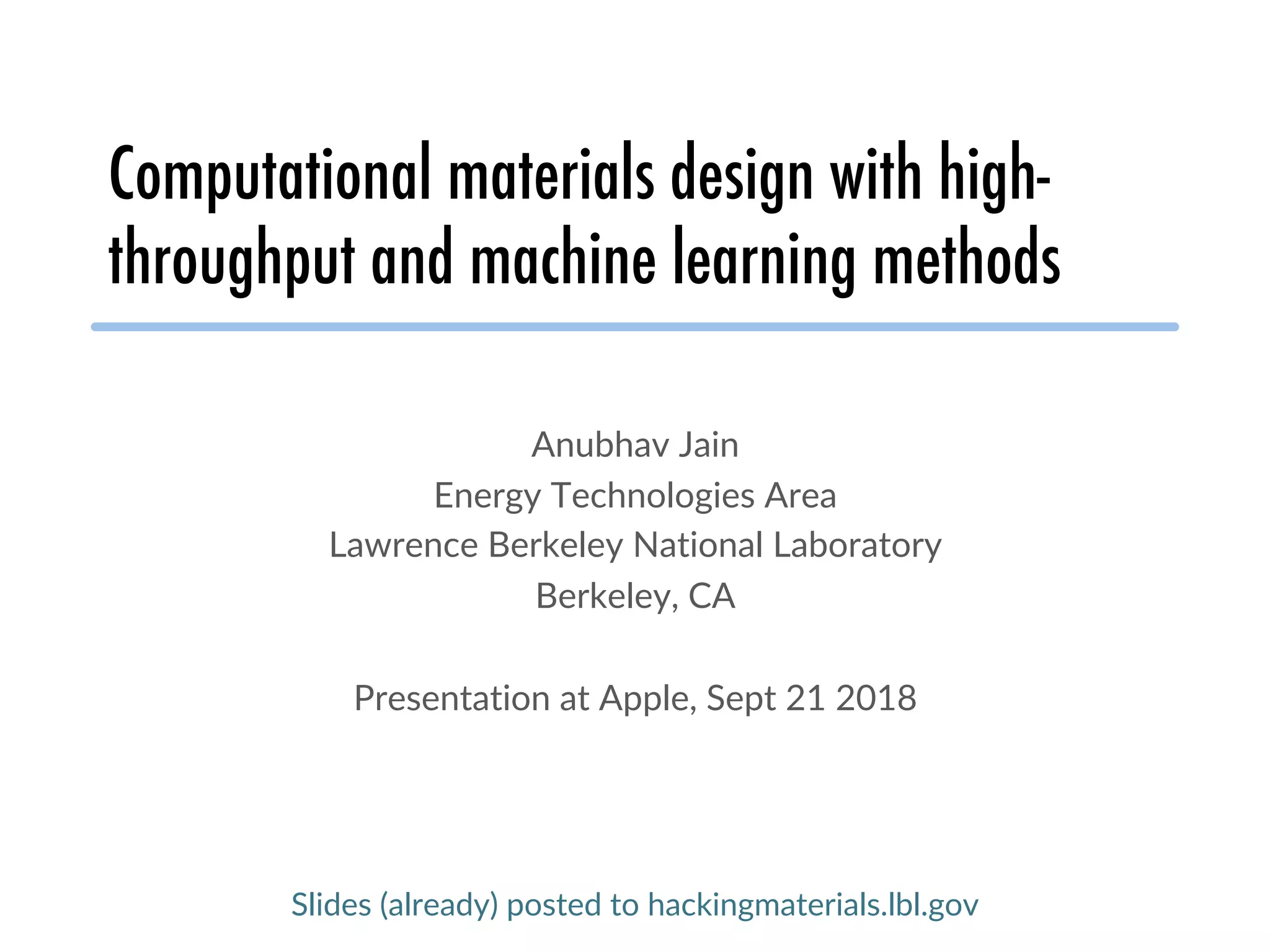 Computational Materials Design With High Throughput And Machine Learning Methods Pdf