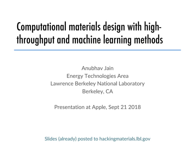 Computational Materials Design With High Throughput And Machine Learning Methods Pdf
