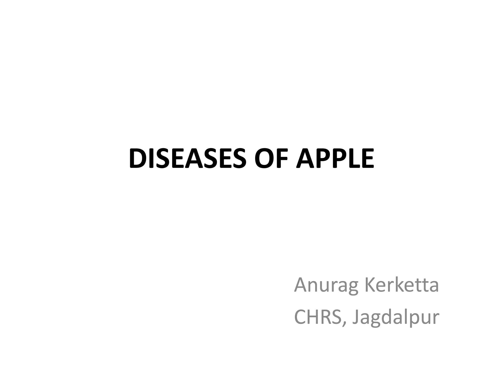 Diseases of Apple | PPTX