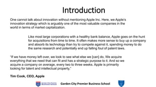 Apple - Tech Aquisitions | PPT