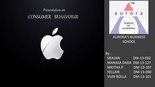 Apple consumer behaviour | PPTX