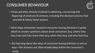 Apple consumer behaviour | PPTX